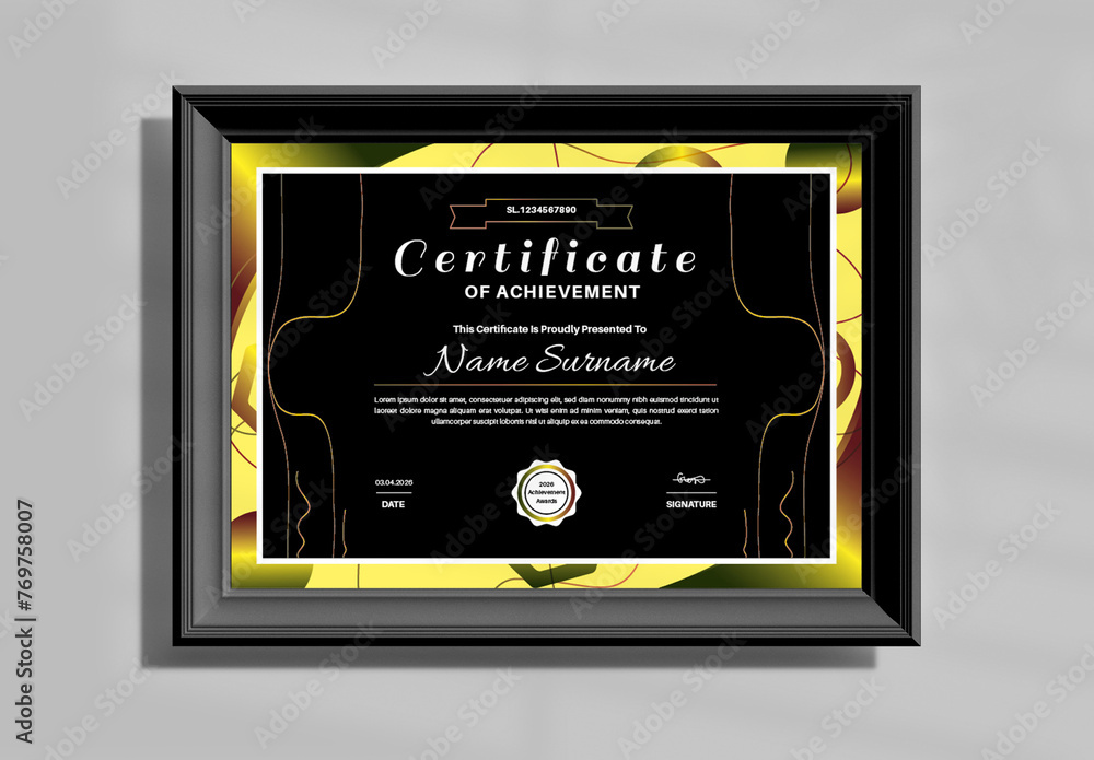 Certificate Template Design Stock Template | Adobe Stock