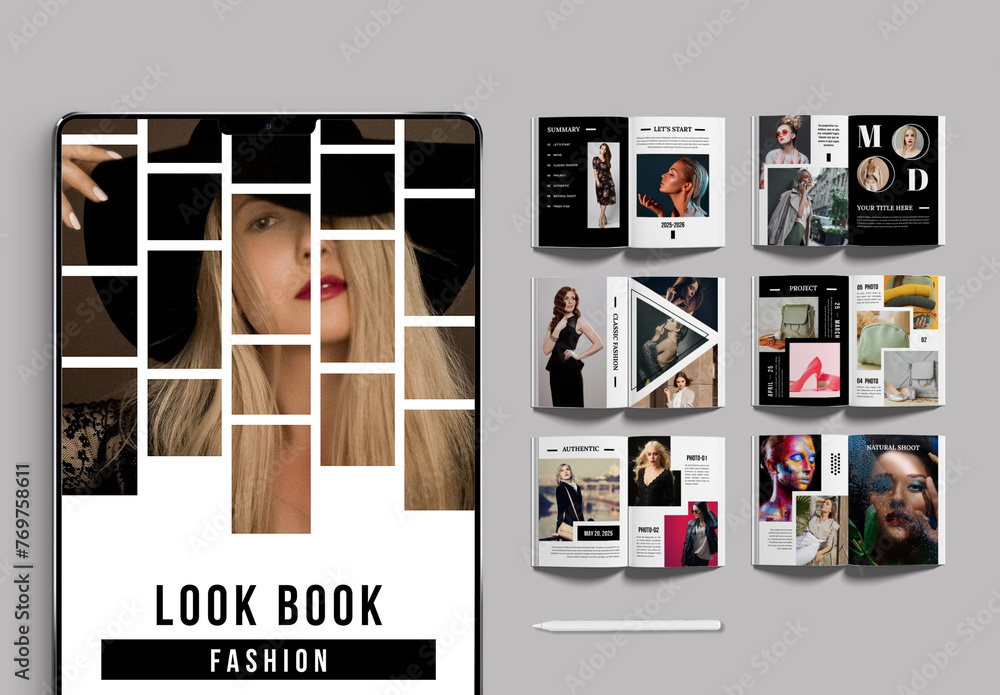 Fashion Lookbook Layout Stock Template | Adobe Stock