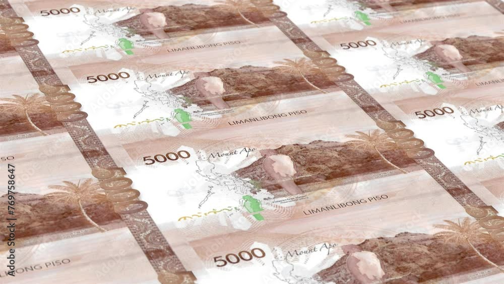 Philippines Philippine Peso 5000 Banknotes Money Printing House ...