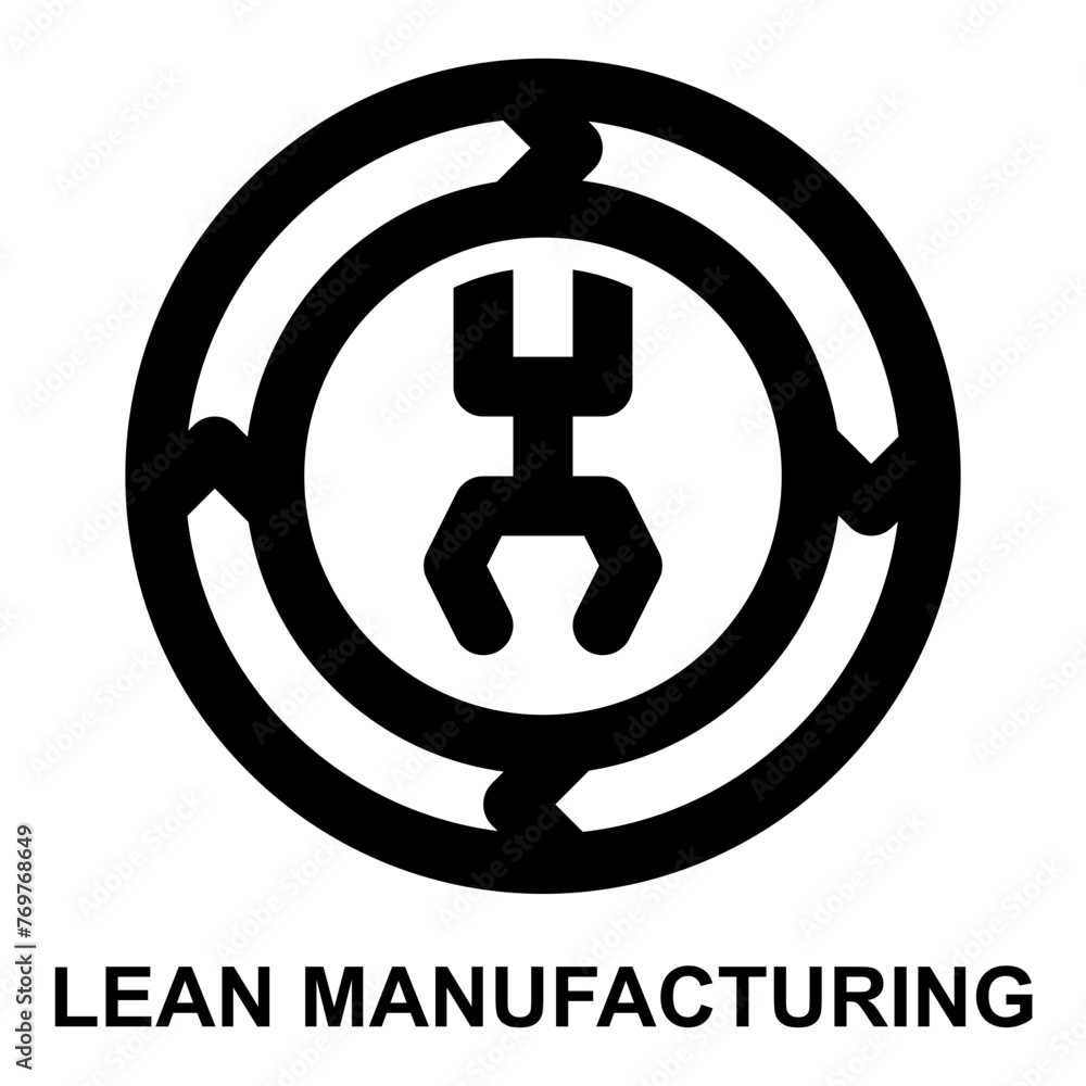 Vetor de lean manufacturing, lean production, agile, manufacturing ...