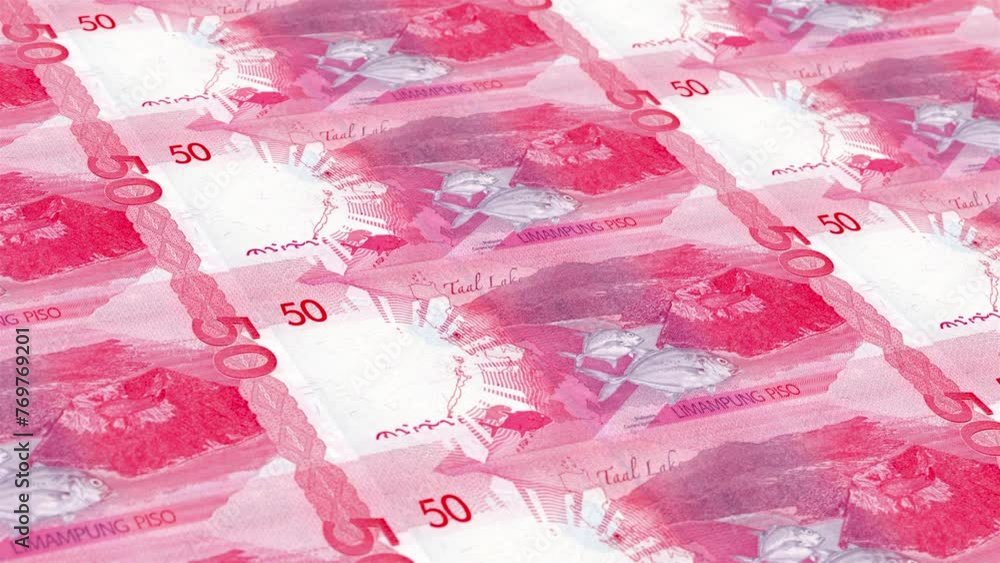 Philippines Philippine Peso 50 Banknotes Money Printing House, Printing ...