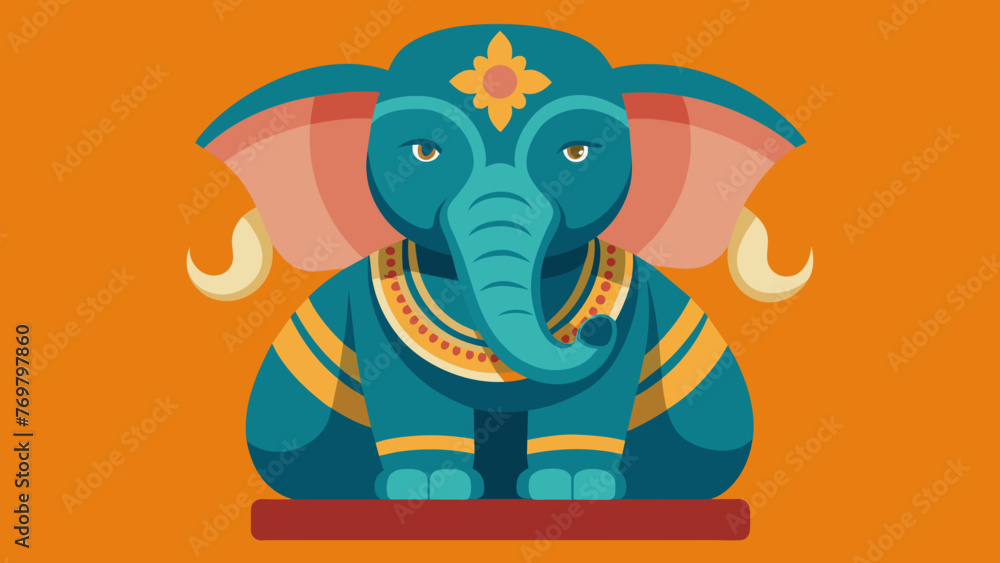 An upclose image of an elephant figurine commonly used as a symbol of ...