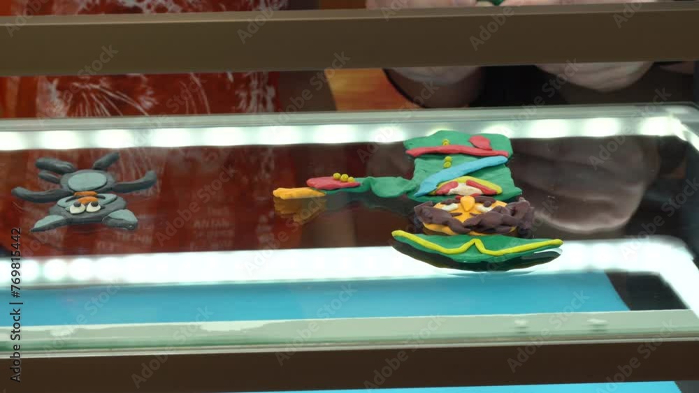 Plasticine character. A man with a mustache in military uniform ...