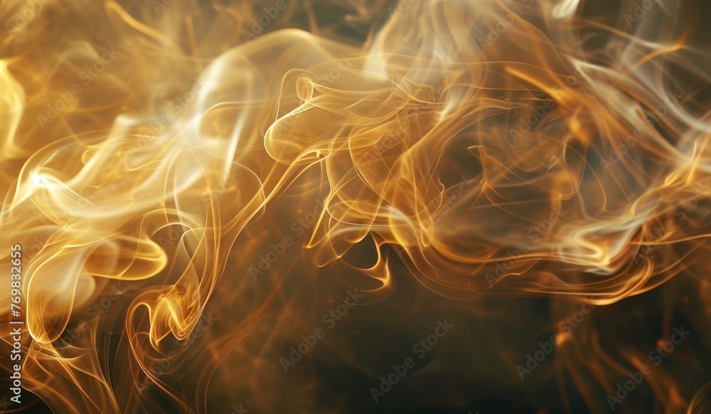 Abstract golden 3D smoky modern soft luxury texture curve background ...