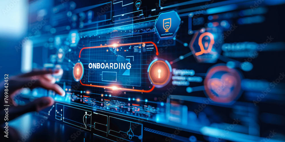 Concept of efficient and modern employee onboarding processes ...