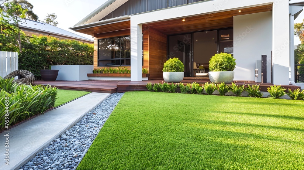 Poster clean surface design for front yard landscaping: contemporary ...