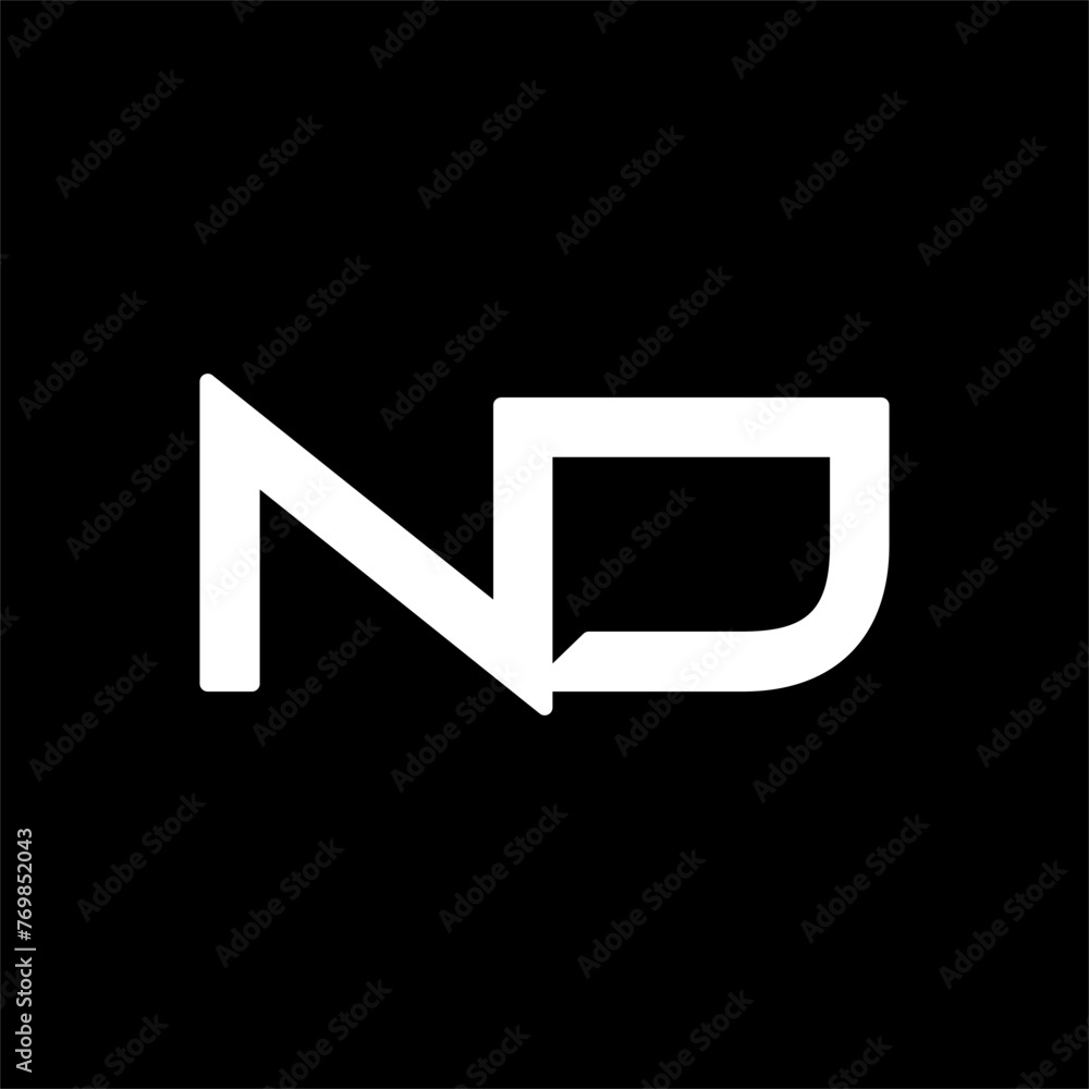 Vector graphic of Alphabet Letters Initials Monogram logo ND, DN, N and ...