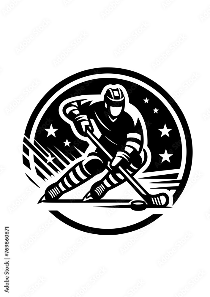 Hockey player SVG File, Hockey svg, Hockey silhouette, clipart, png ...