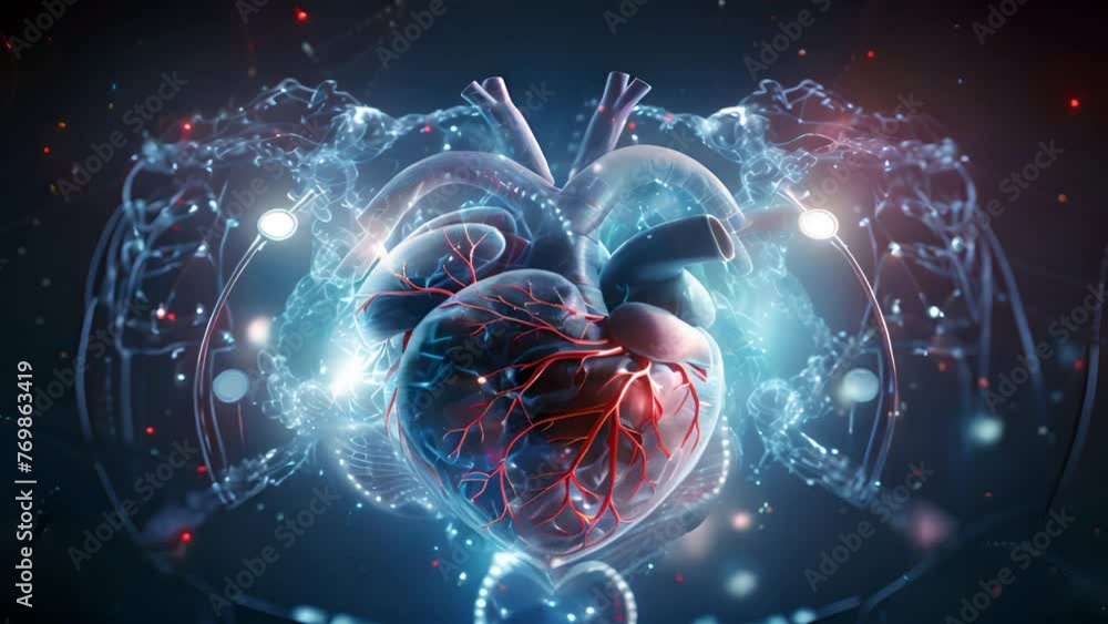 Vidéo Stock Artificial intelligence AI in Healthcare. Integration of AI ...