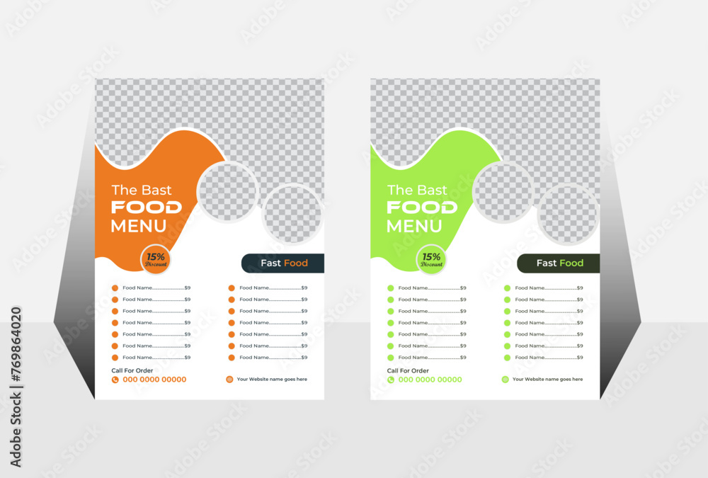 Food Menu Template Layout . Stock Vector | Adobe Stock