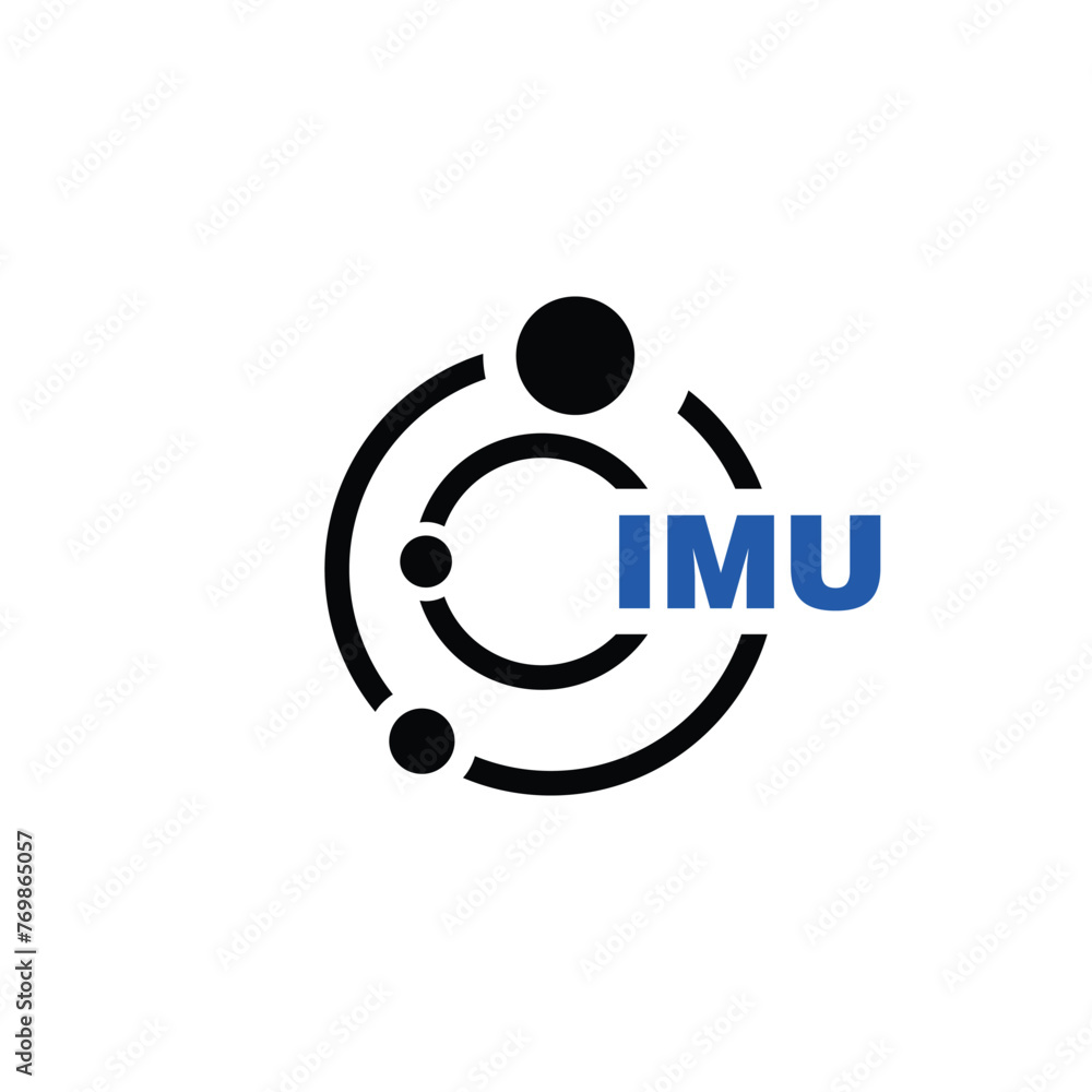 IMU letter logo design on white background. IMU logo. IMU creative ...