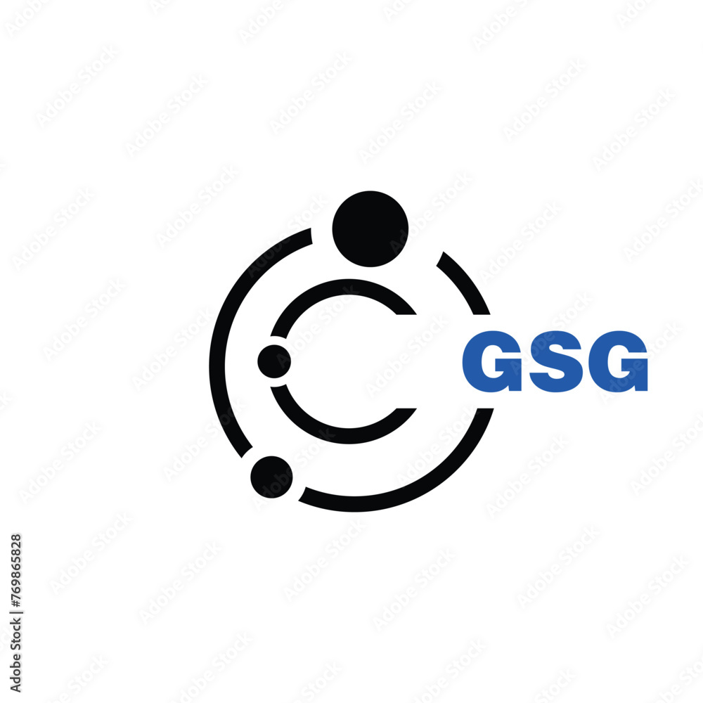 GSG letter logo design on white background. GSG logo. GSG creative ...
