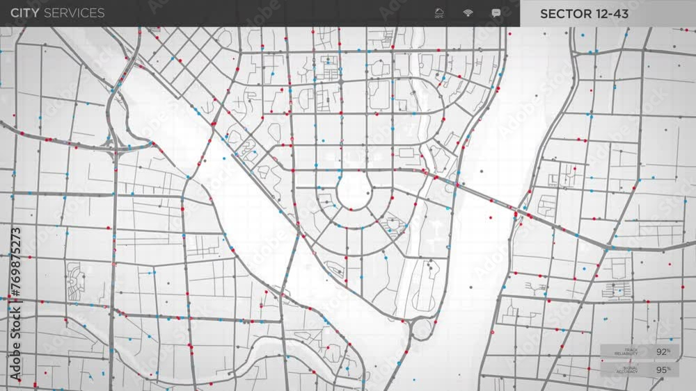 City Services AI Analyzing Transport Network To Mark Positions Of ...