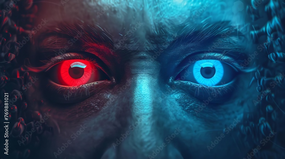 Thought-provoking concept art depicting the choice between the red pill ...