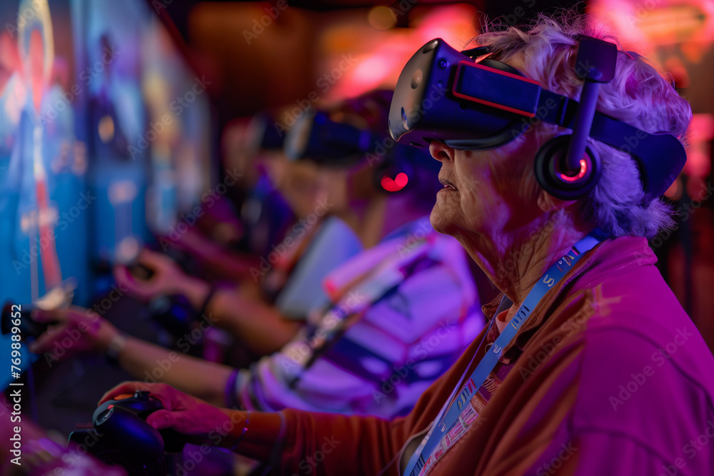 Virtual Reality Gaming: an older adults immersed in virtual reality ...