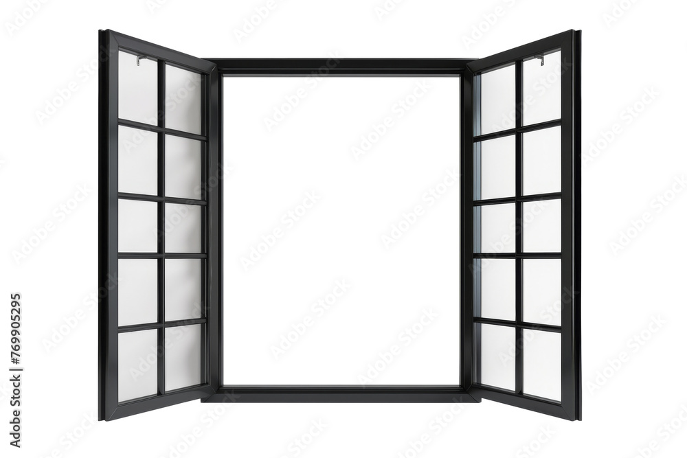 Modern and minimal house window for interior decoration isolated on ...