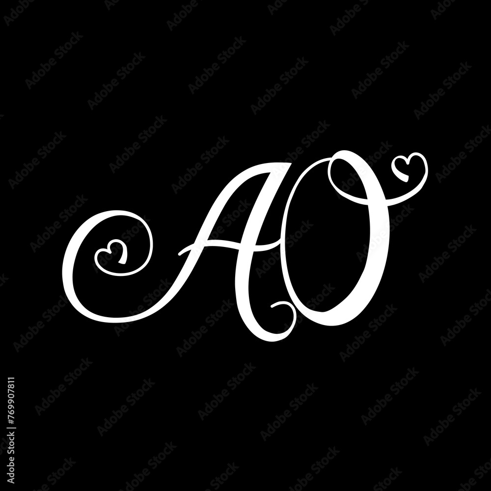 Vector graphic of AO monogram logo. This vector is perfect for company ...
