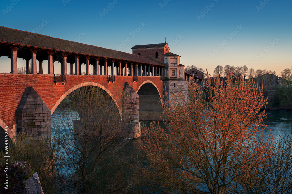Amazing view of Ponte Coperto (covered bridge) is a bridge over the ...