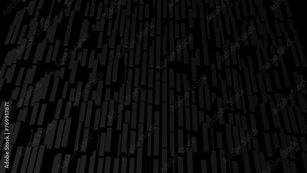 3d abstract geometric creative dark background with looping flowing ...