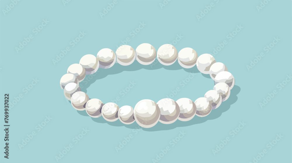 Cartoon pearl necklace flat cartoon vactor Stock Vector | Adobe Stock