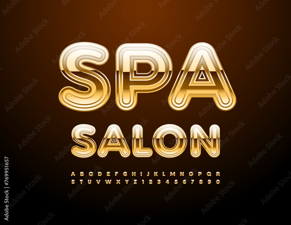 Vector advertising poster Spa Salon. Exclusive Gold Font. Modern ...