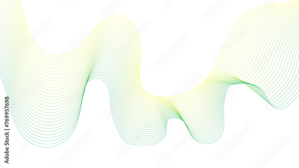 Vector abstract colorful flowing wave lines isolated on white ...