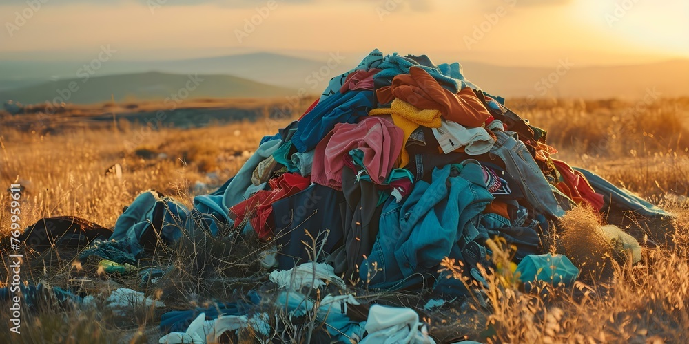 Fotografia do Stock: The Negative Impact of Fast Fashion: Discarded ...