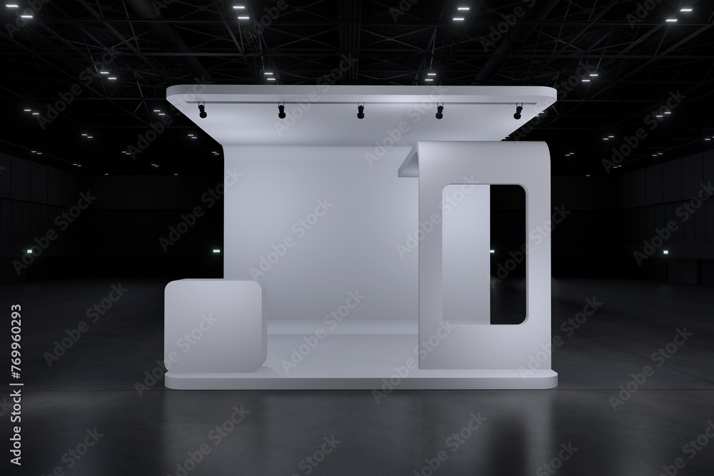 Exhibition stand for mockup and Corporate identity,Display design.Empty ...