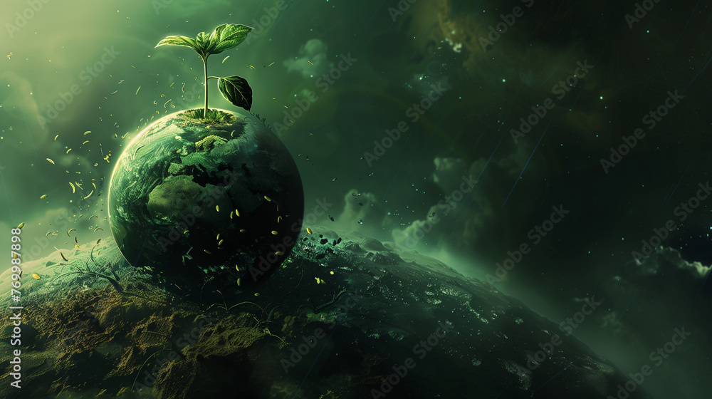 Technologies for starting life on a barren planet, falling seeds and ...