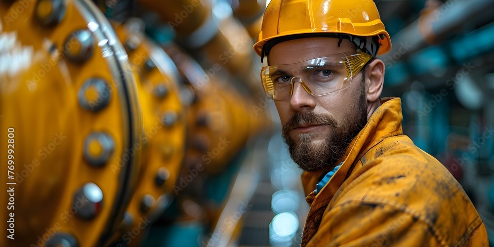 Inspecting a Centrifugal Oil Pump During Offshore Maintenance in the ...