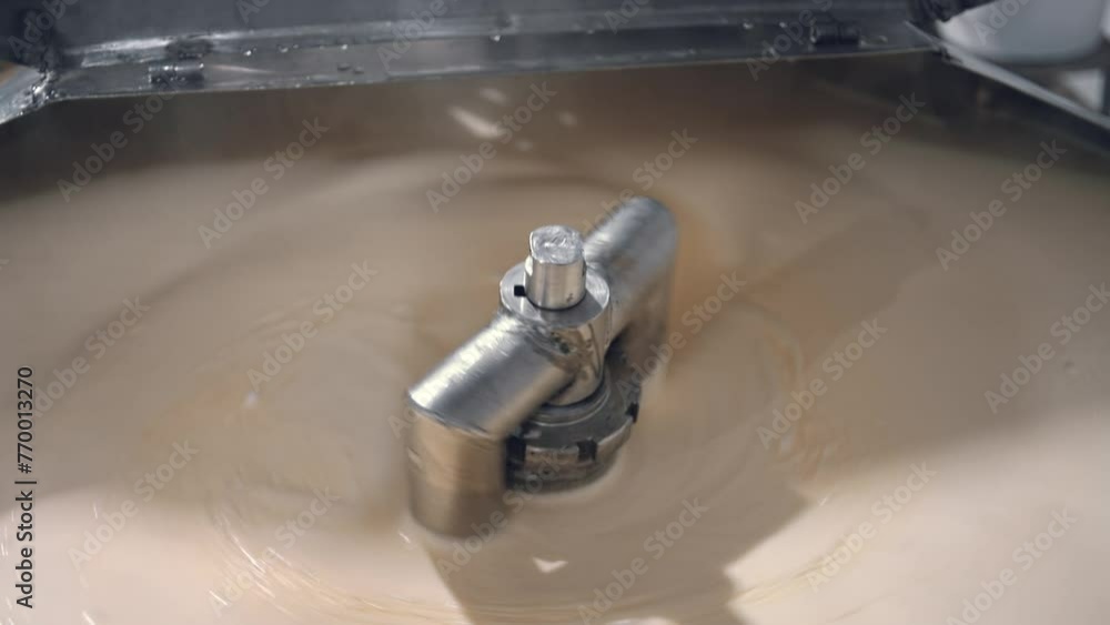 Vapor. Automated Machine Mixing Sweet Caramel Liquid For Ice Cream ...