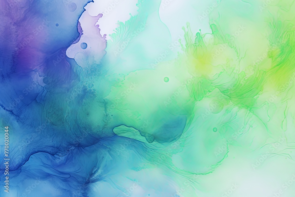 Indigo Coral Lime abstract watercolor paint background barely ...