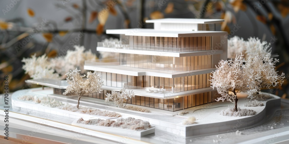 Architectural Model of Modern Building Project for Architects and Home ...