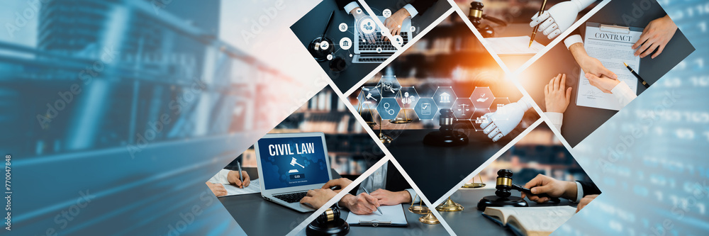 AI rules and law concept enforce to control AI artificial intelligence ...