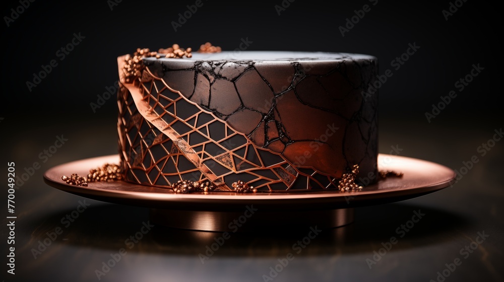 Ultra HD realistic metallic copper tones and hammered textures giving ...