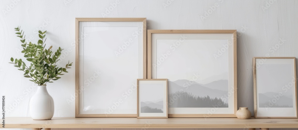 Large landscape mockup frames in various sizes of 50x70, 20x28, A3, and ...