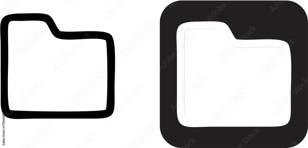 File folder icon set. Design for app, logo etc. Vector EPS 10 Stock ...