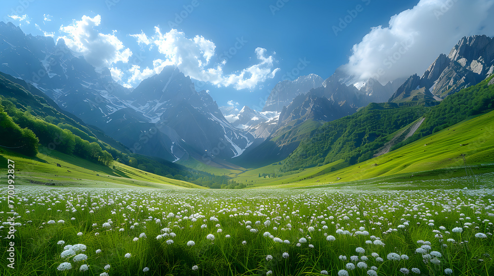 Fantastic Georgia mountain scenery on a warm summer day. Scene from the ...