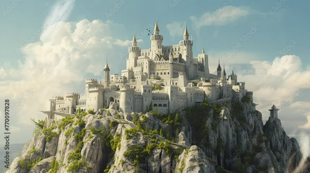 Sunny Citadel Splendor: Bask in the radiant beauty of the castle under ...