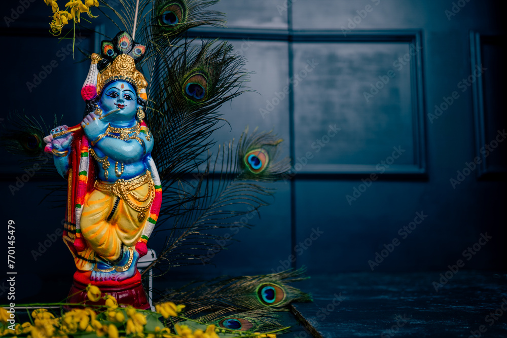 Vishu kani image, lord Krishna sculpture Stock Photo | Adobe Stock