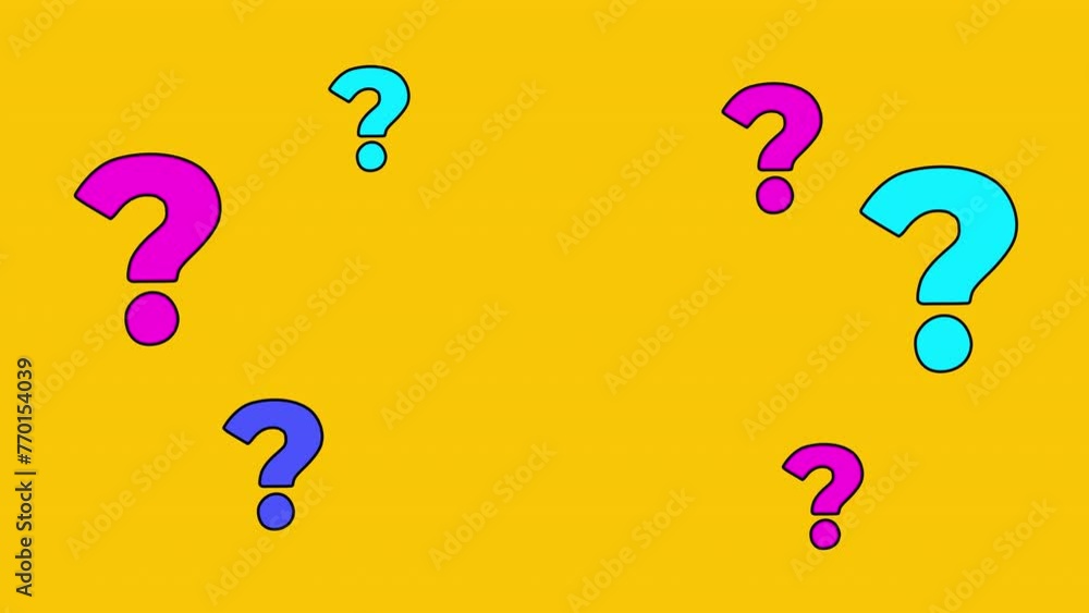 Cartoon question marks on a transparent background. Fill and doodle ...