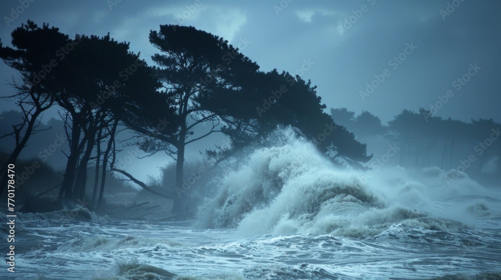Its a scene of turbulence as the powerful storm unleashes its fury with ...