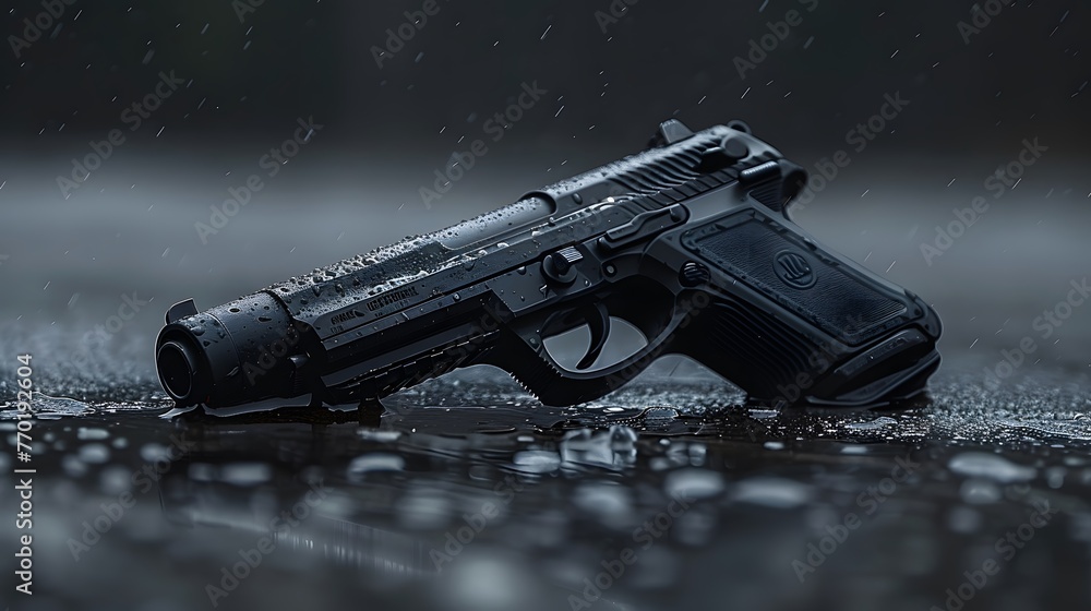 silent lethality of a specialized silenced pistol, its compact frame ...