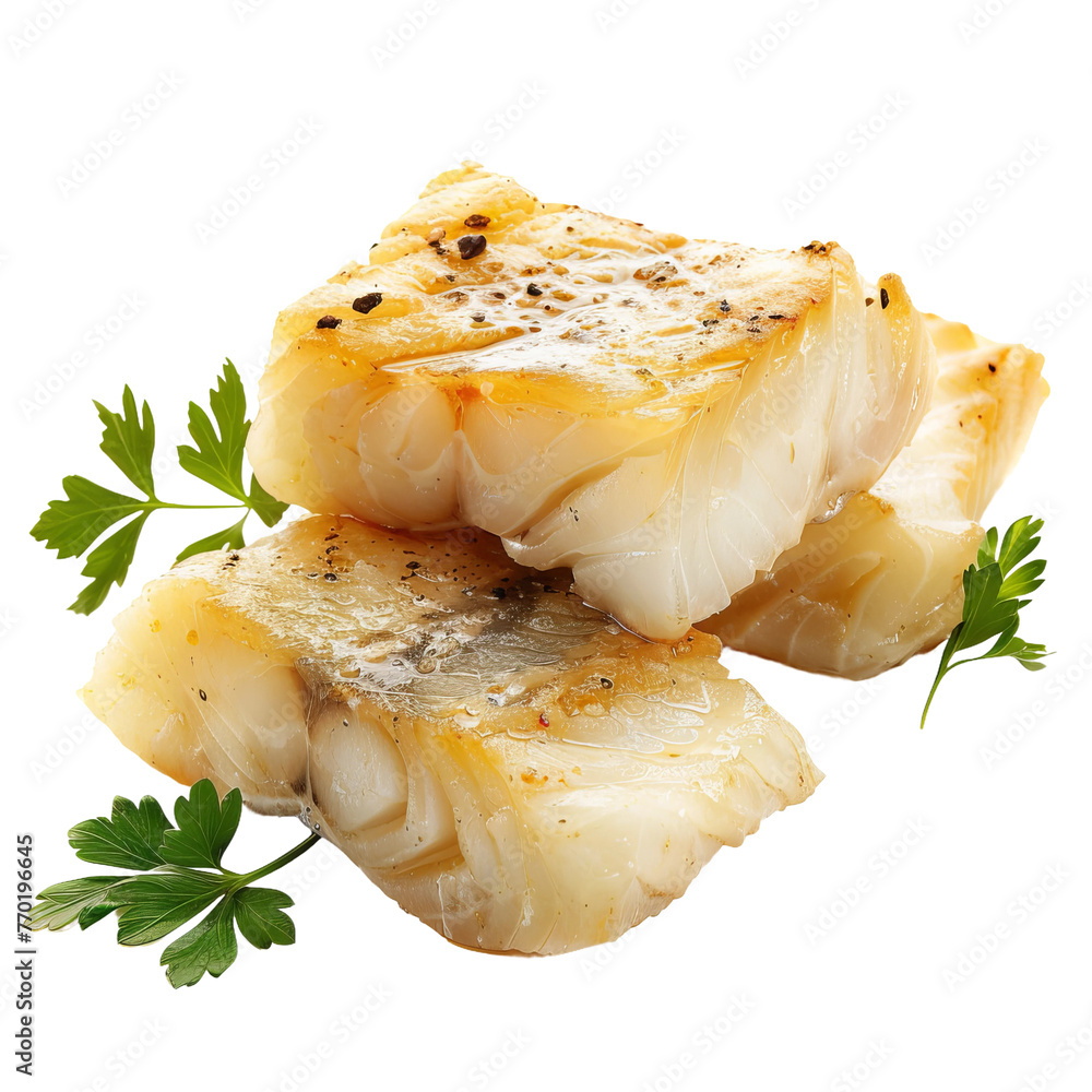 Yummy Brs Salted Cod isolated on white background Stock Photo | Adobe Stock
