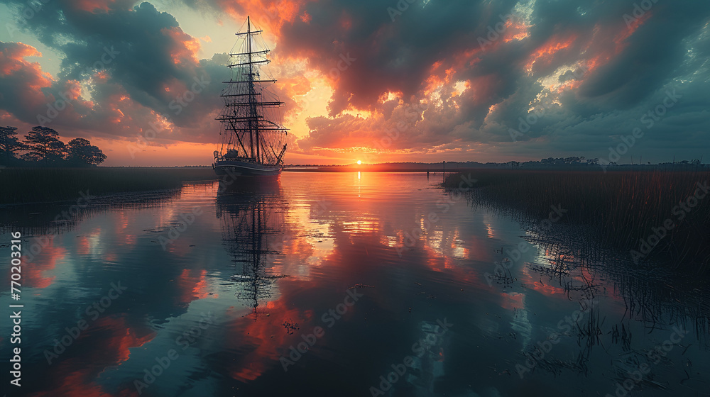 Shrimp boat - marsh - coastal waterway - deep sea fishing - inspired by ...