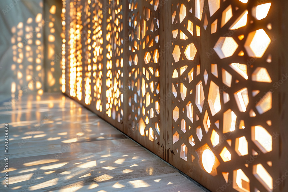 Create an ornamental design inspired by the interplay of light and ...