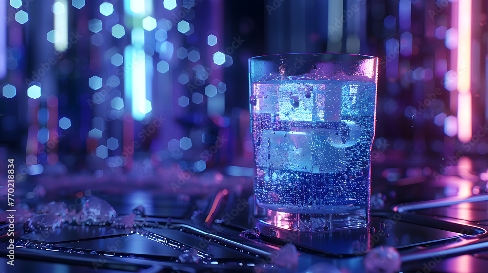 The futuristic cyber bar fizz combines technology and bubbly drinks ...
