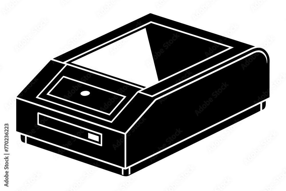 ultraviolet visible spectrophotometer silhouette vector illustration ...