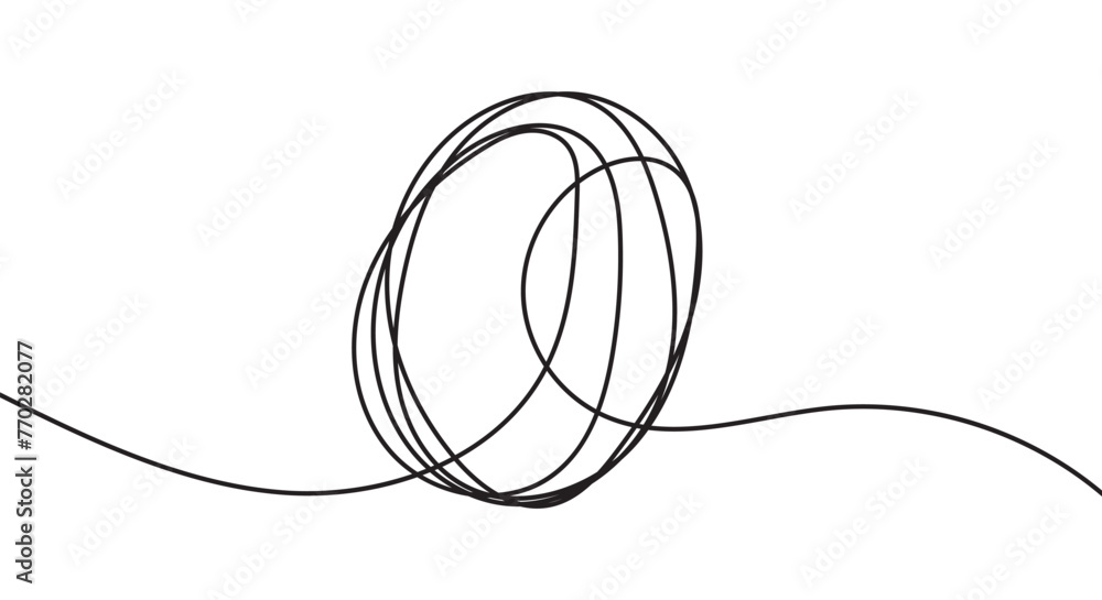 Easter egg one line drawing. Continuous line drawing of simple egg ...