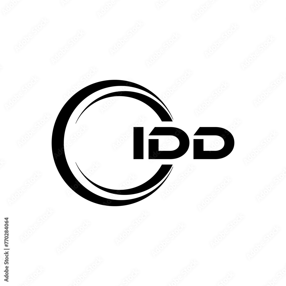 IDD letter logo design with white background in illustrator, cube logo ...